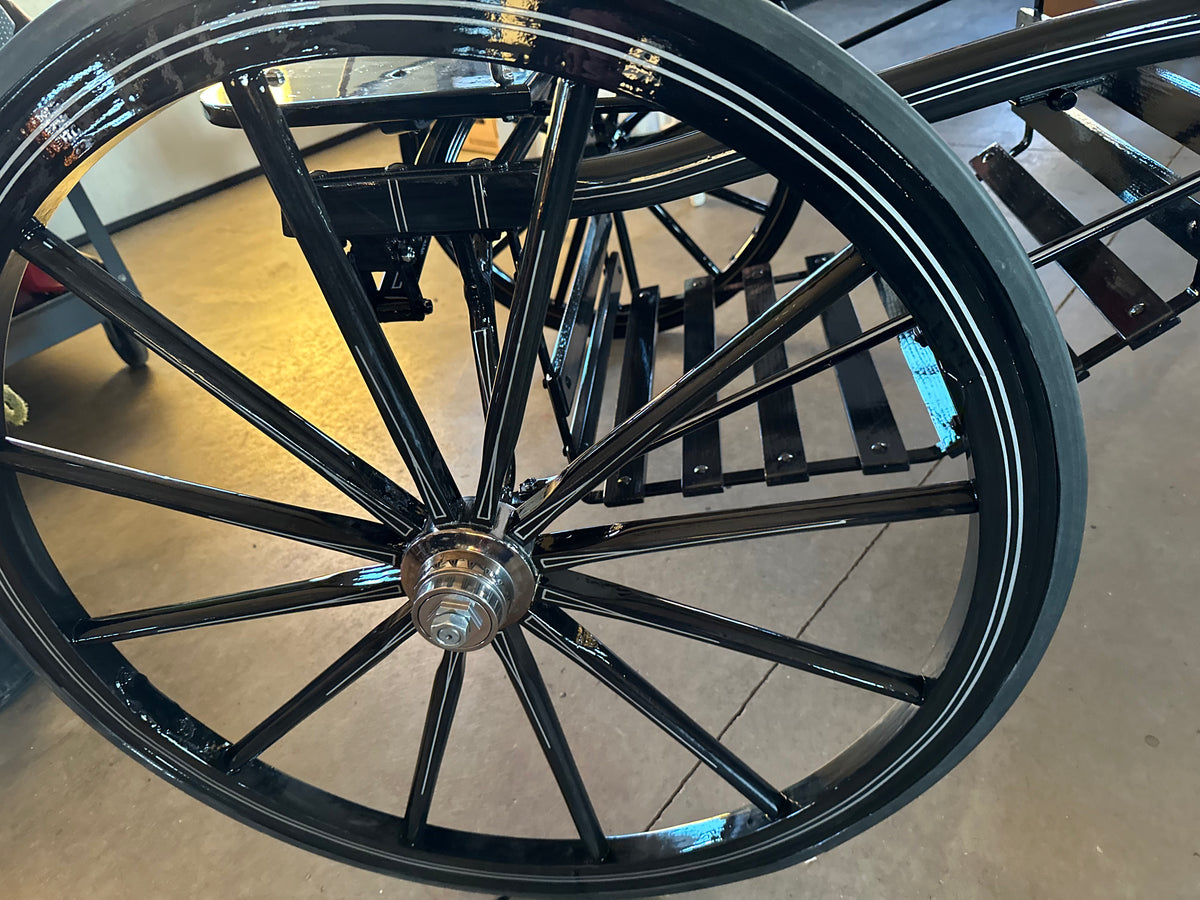 24”& 30" painted hub wood wheels painted and pinstriped – Mr Mikes Mini ...